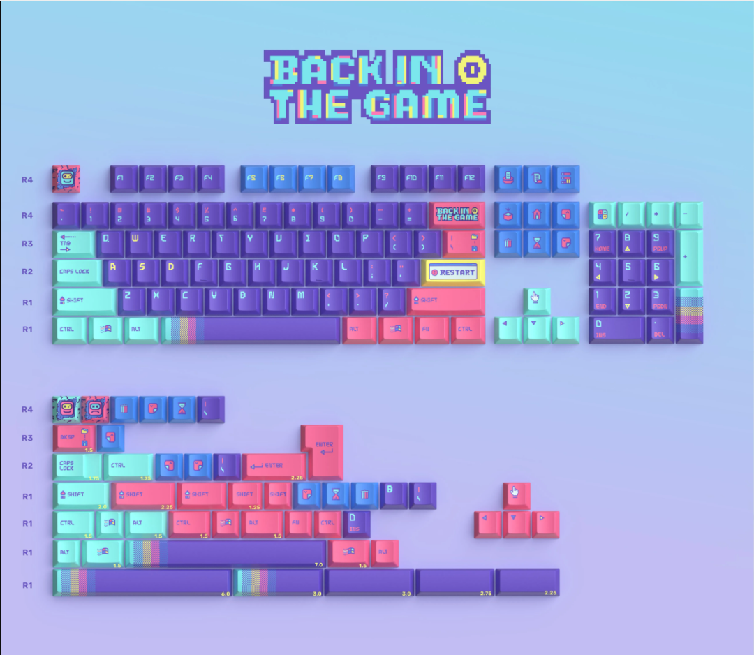 Keytok 'Back In The Game' Keycaps Set – Finalkey
