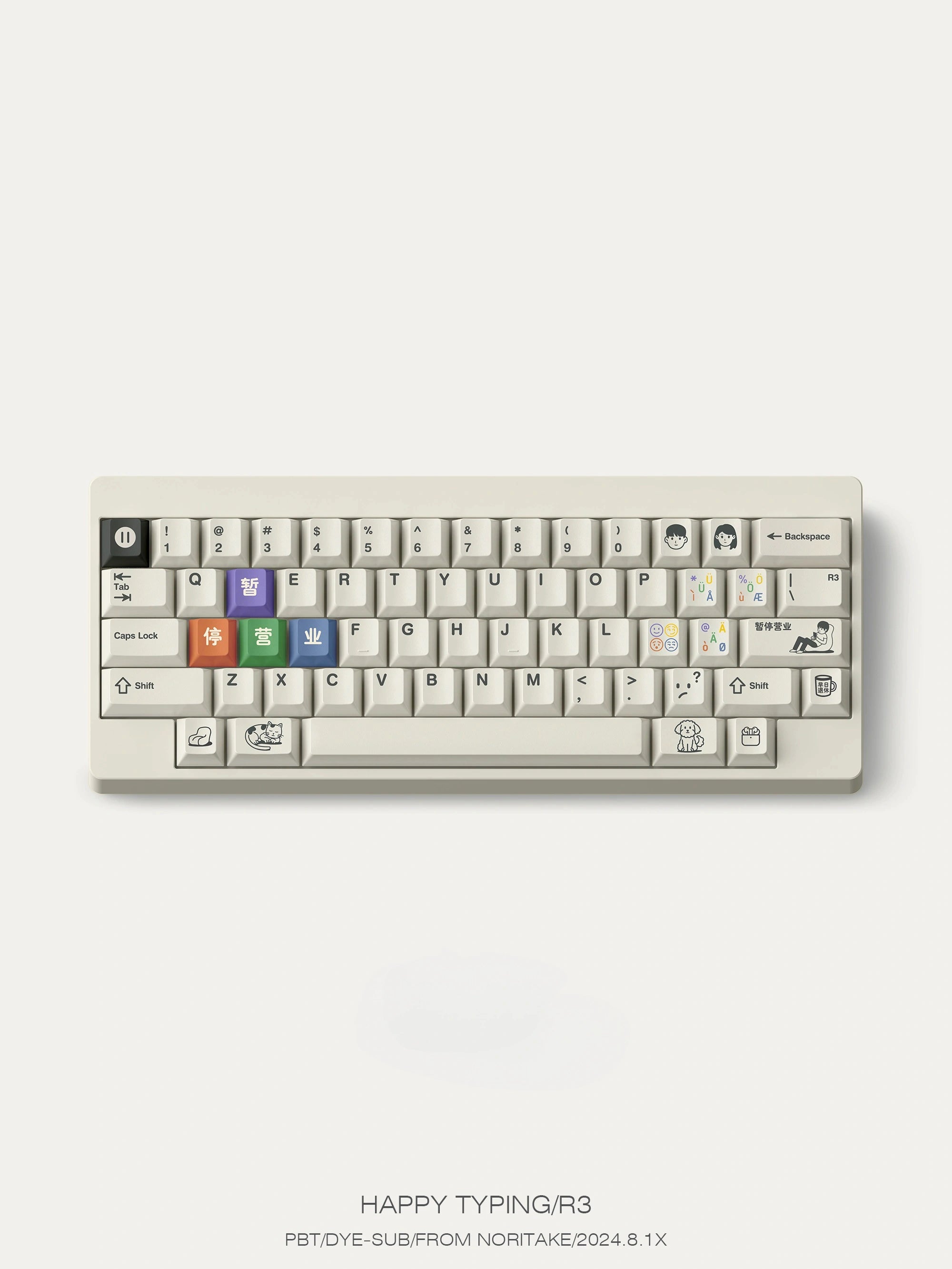 Happy Typing Keycaps Set – Finalkey